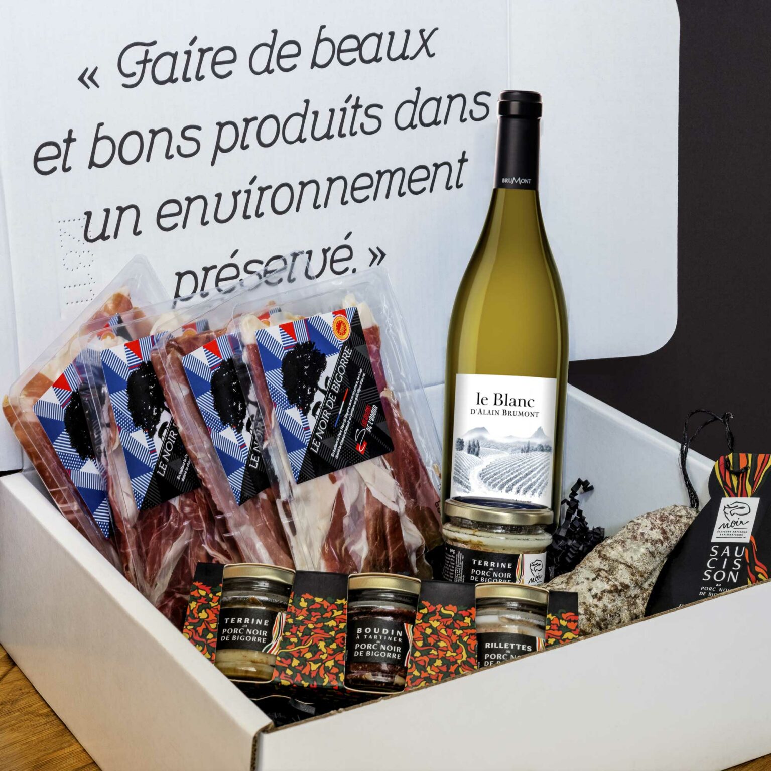 Box Dégustation Porc Noir de Bigorre - Salaisons de l'Adour